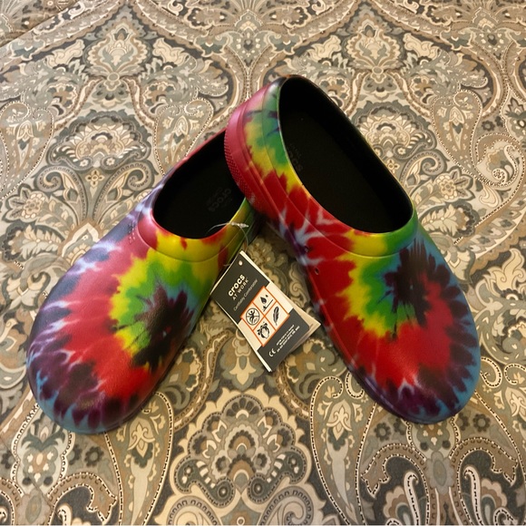 CROCS | Shoes | Nwt Crocs On The Clock Dual Comfort Work Slip On Tie ...
